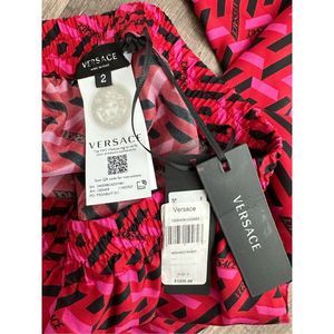 Versace | Pants & Jumpsuits | Versace Greek Signature Silk Pajama Pants ...